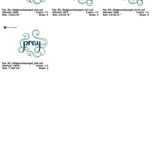 Pray - Machine Embroidery Design - 4x4 5x7 6x10 8x8 Sizes Included ...