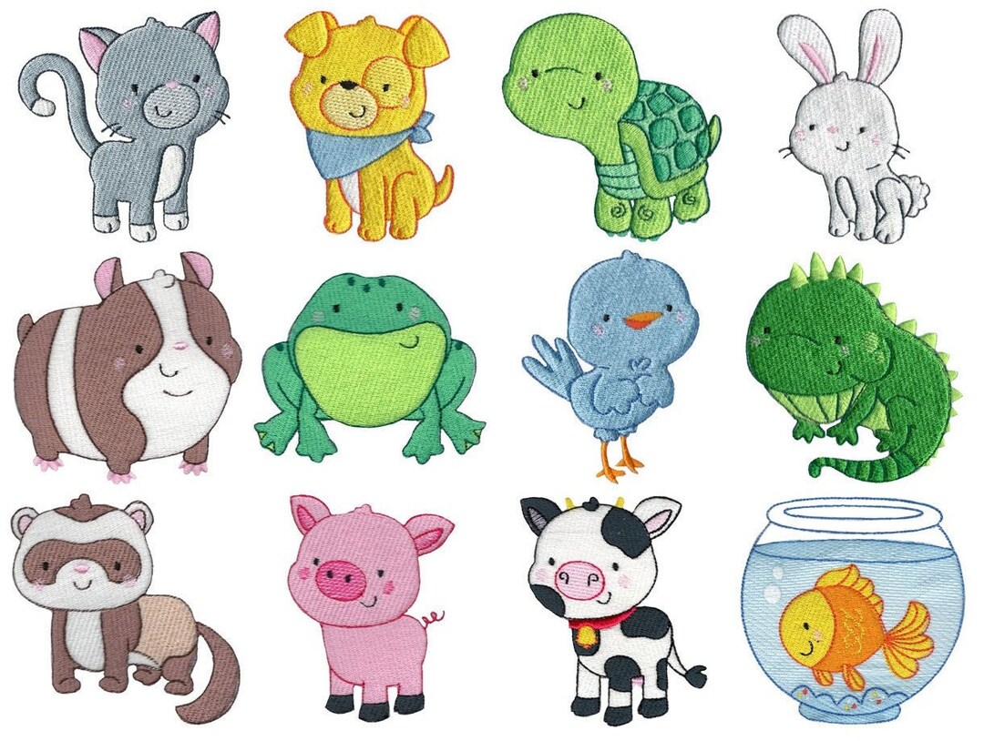 My Pet Too 12 Machine Embroidery Designs 4x4 5x7 Sizes Included Pet ...