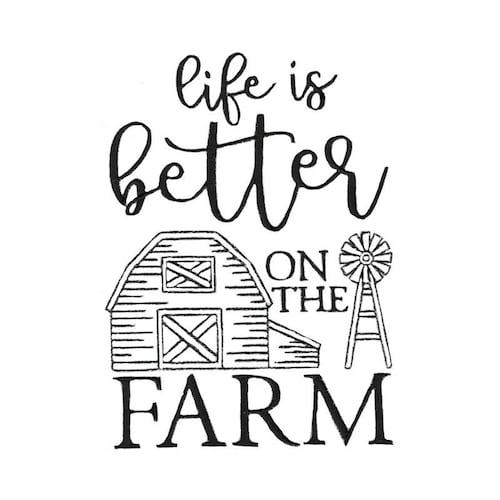 Farm Outline Machine Embroidery Design - Etsy