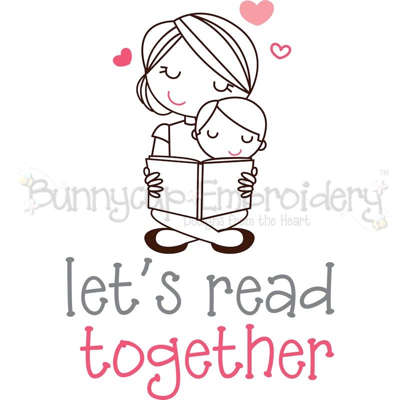 Let's Read Together boy SVG Clipart and SVG File - Etsy