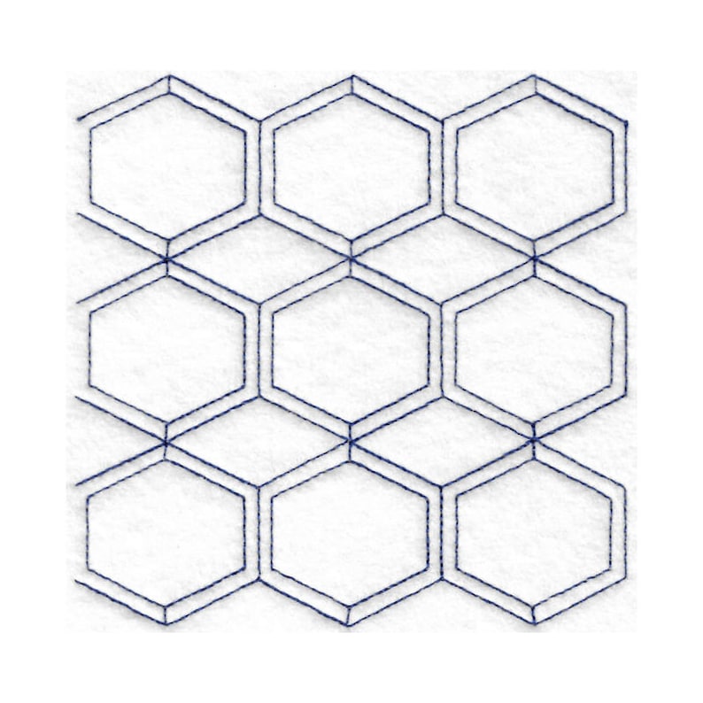 Hexagon Quilt Block Embroidery Design Multiple Sizes - Etsy