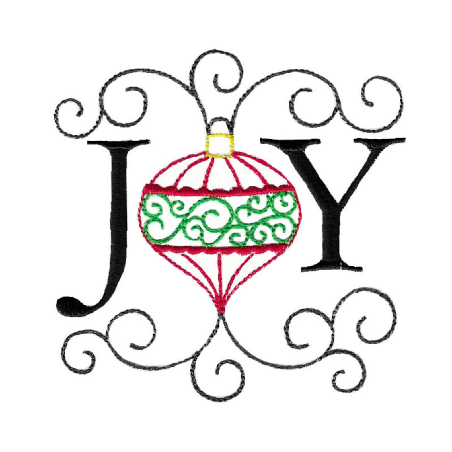 Joy Embroidery Design 4x4 5x7 6x10 8x8 Sizes Included | Etsy