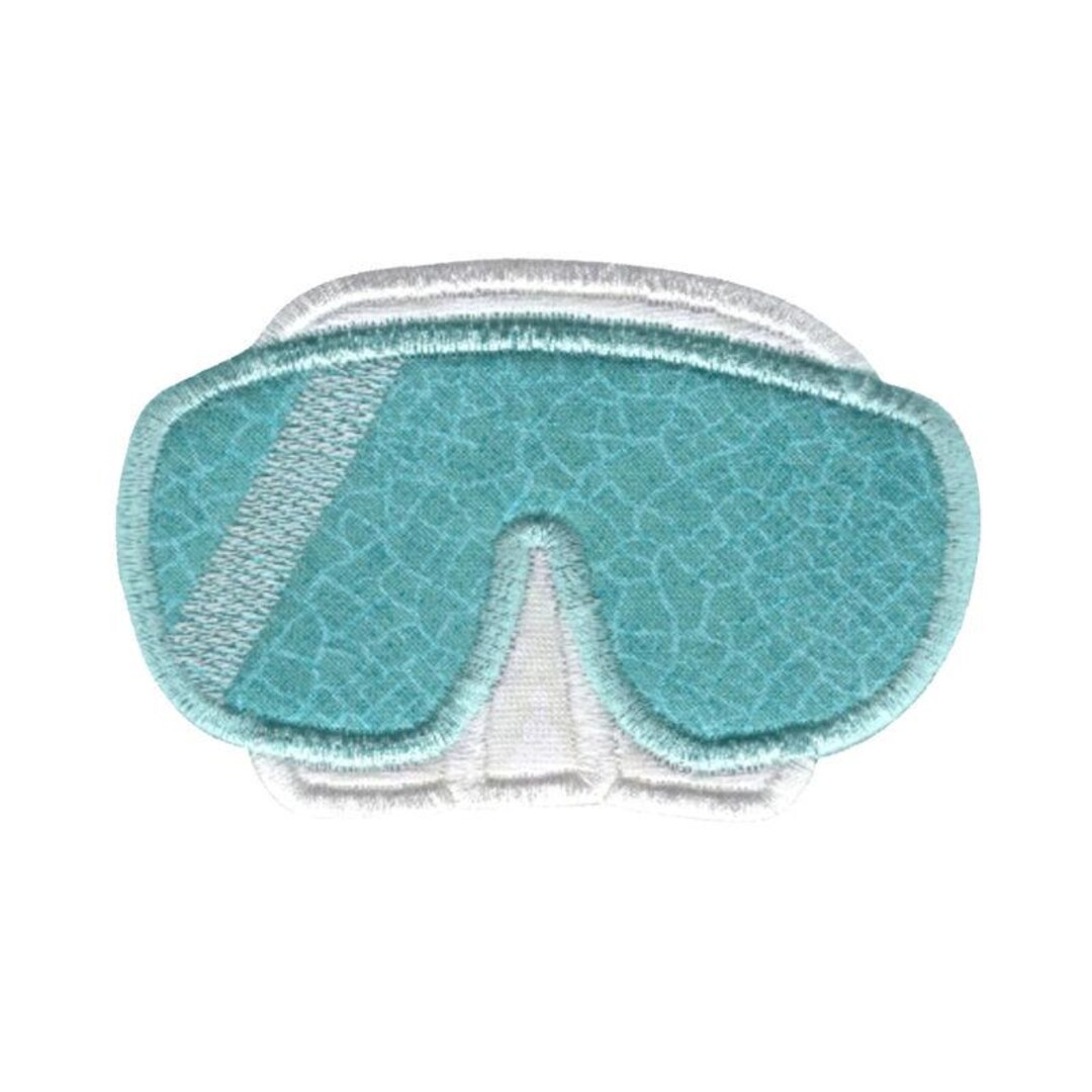 Applique Swim Mask Embroidery Design - 4x4 5x7 6x10 8x8 Sizes Included ...