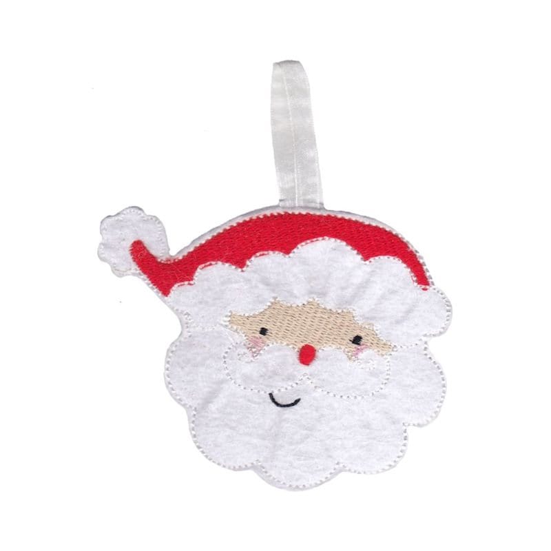 Santa Face Felt Christmas Ornament and Feltie in the Hoop Machine ...