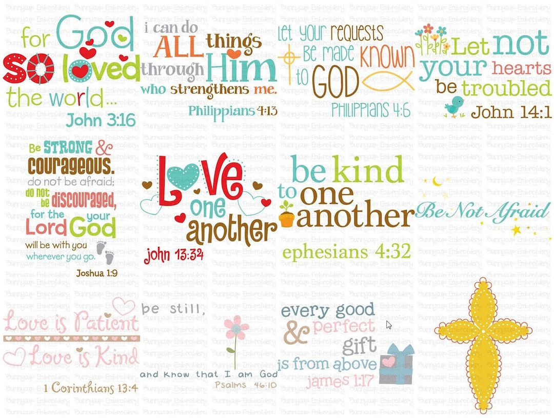 Religious Sentiments Bundle - Clipart and SVG - 12 SVG, Clipart, Cut ...