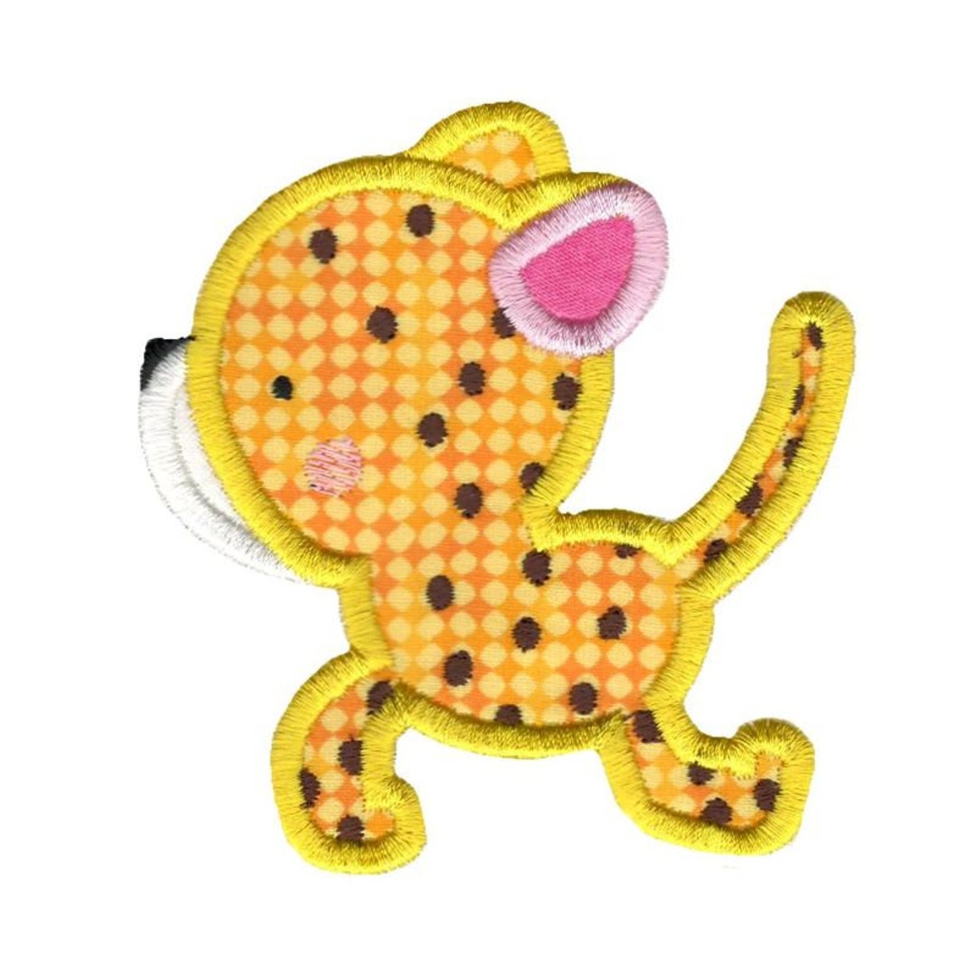Applique Cheetah Embroidery Design 4x4 5x7 6x10 8x8 Sizes Included ...