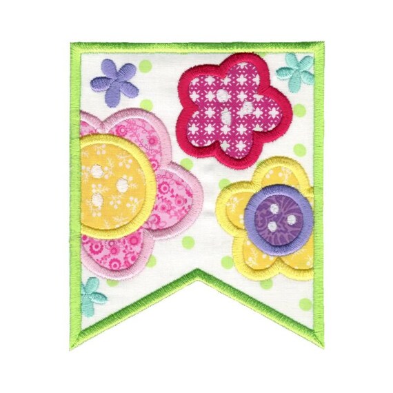 Spring Flowers Applique In-the-hoop Embroidery Design 5x7 | Etsy