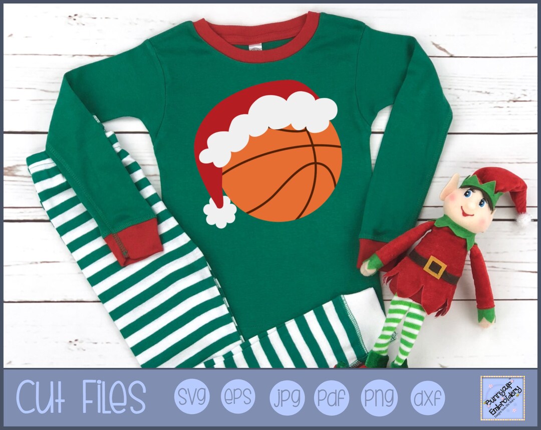 Basketball With Santa Hat SVG - Clipart and SVG File - Personal and ...