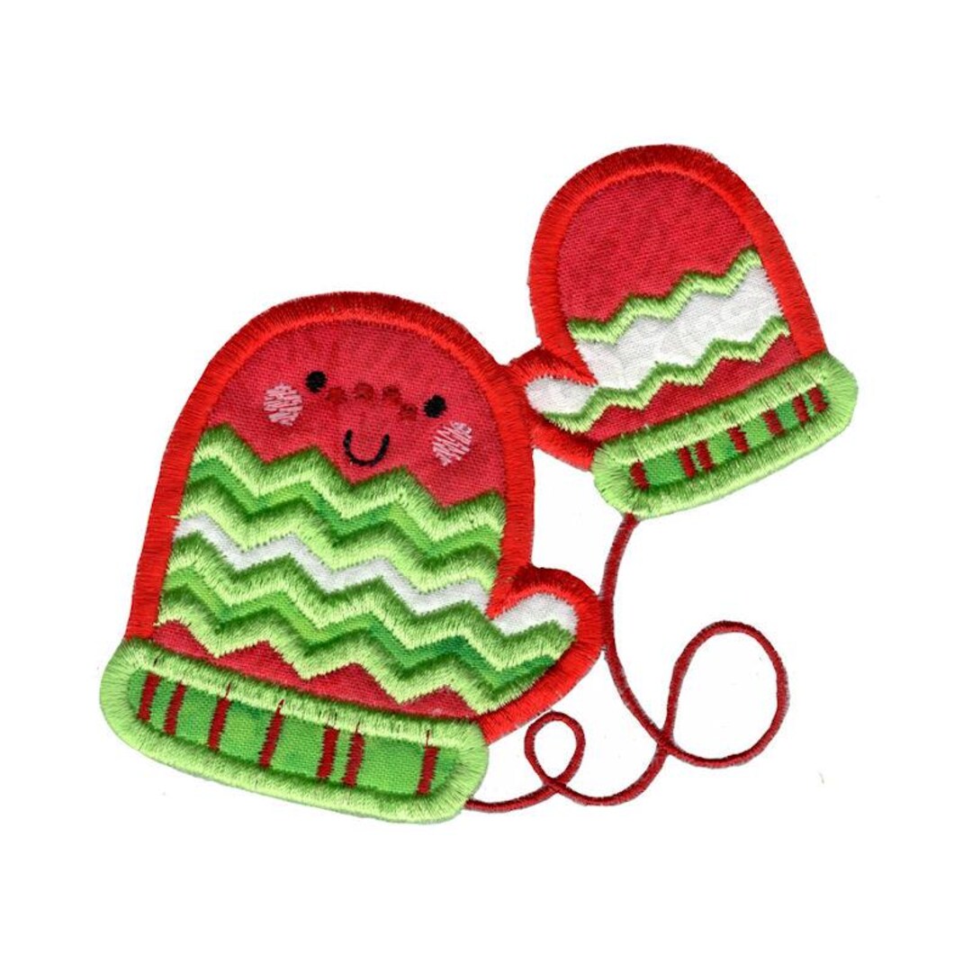 Cute Mittens Applique Embroidery Design 4x4 5x7 6x10 8x8 Sizes ...