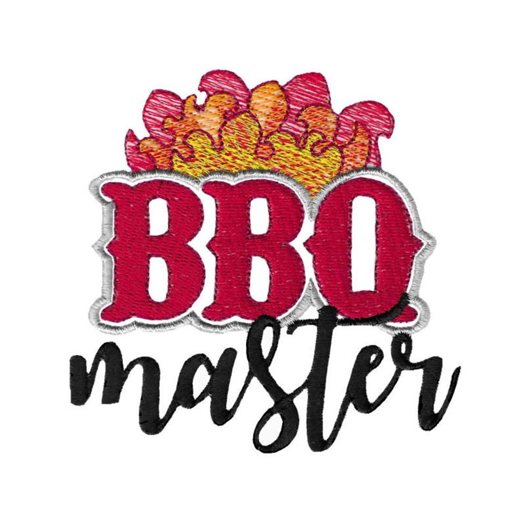 BBQ Master Embroidery Design - 4x4 5x7 6x10 Sizes Included - BBQ ...