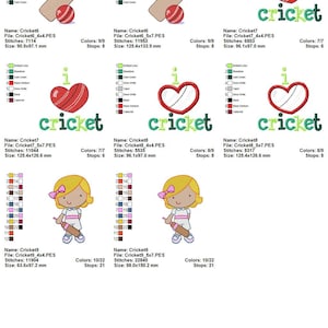 Cricket - 16 Machine Embroidery Designs - 4x4 and 5x7 Hoop Sizes ...