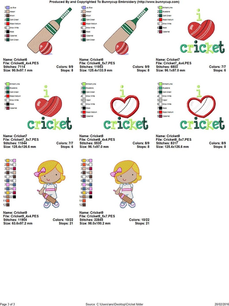 Cricket 16 Machine Embroidery Designs 4x4 and 5x7 - Etsy