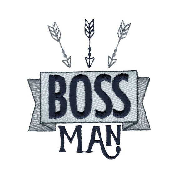 Boss Man Machine Embroidery Design 4x4 & 5x7 Sizes | Etsy