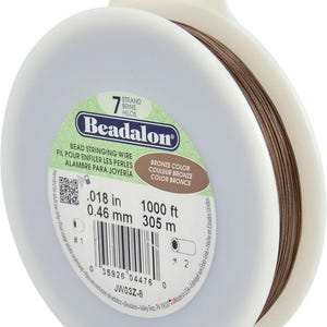 Beadalon® 7 Strand Bead Stringing Wire, Bronze Choose Size and Length ...