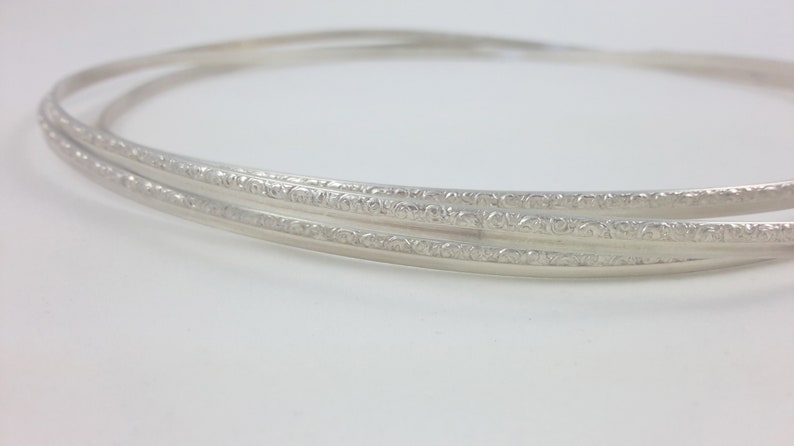 925 Sterling Silver Stepped Bezel Wire, Swirl Fancy Pattern, Dead Soft ...
