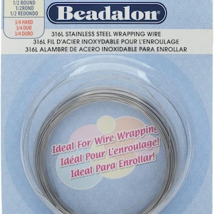 Stainless Steel Half Round Wrapping Wire | Beadalon | Different Lengths ...
