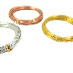 Aluminum Wire Silver Gold Copper 3 Colors Jewelry and Sculpture Making ...
