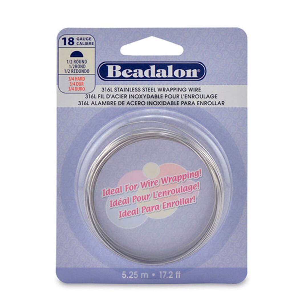 Stainless Steel Half Round Wrapping Wire Beadalon Different Lengths ...