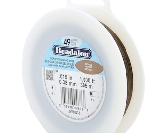 Beadalon® 49 Strand Bead Stringing Wire, Satin Silver Choose Size and ...