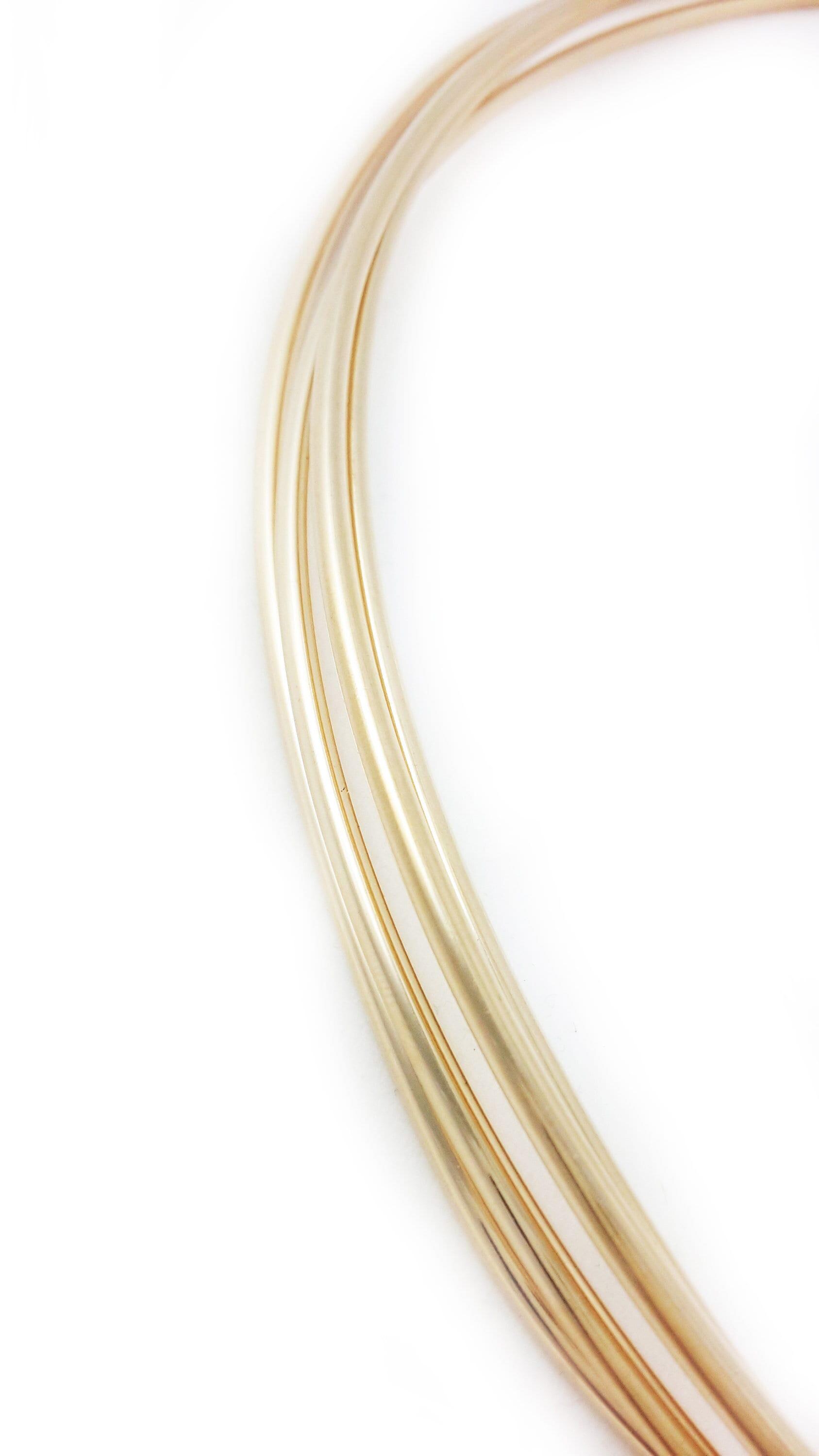 14K Solid Yellow Gold Wire Half Hard Round 19 20 22 24 Gauge - Etsy