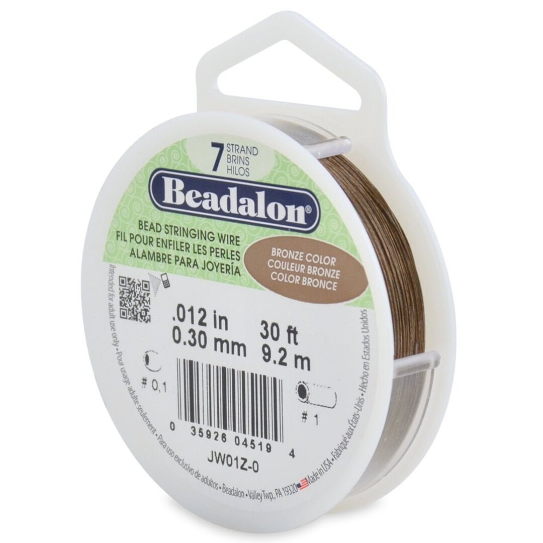 Beadalon® 7 Strand Bead Stringing Wire, Bronze Choose Size and Length ...