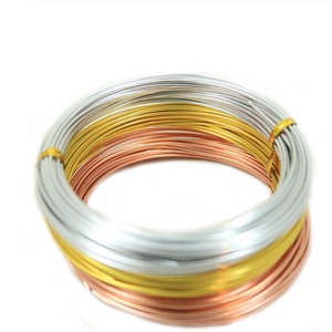 Aluminum Wire Silver Gold Copper 3 Colors Jewelry and Sculpture Making ...