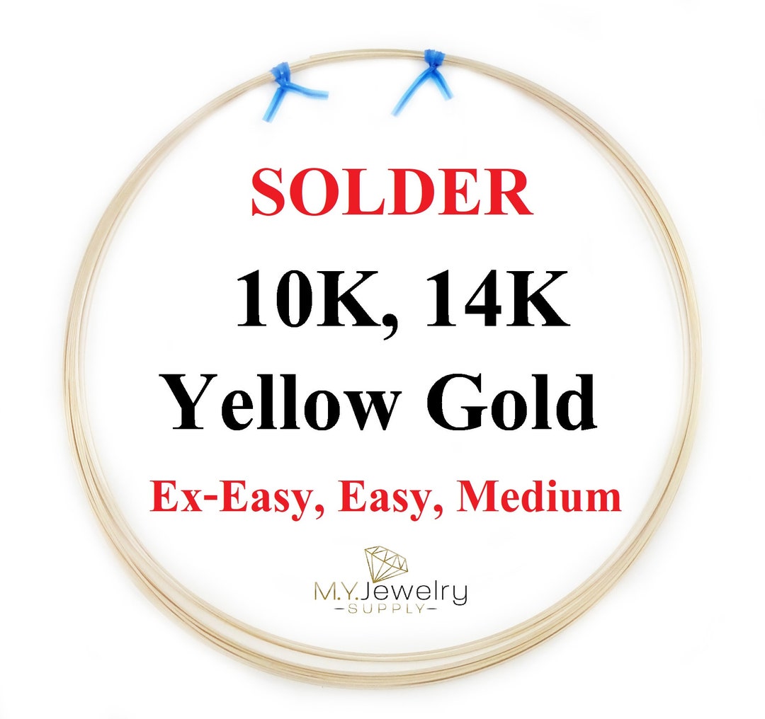 SOLDER 10K and 14K Plumb Yellow Gold Wire Ex-easy, Easy, Medium 22 ...