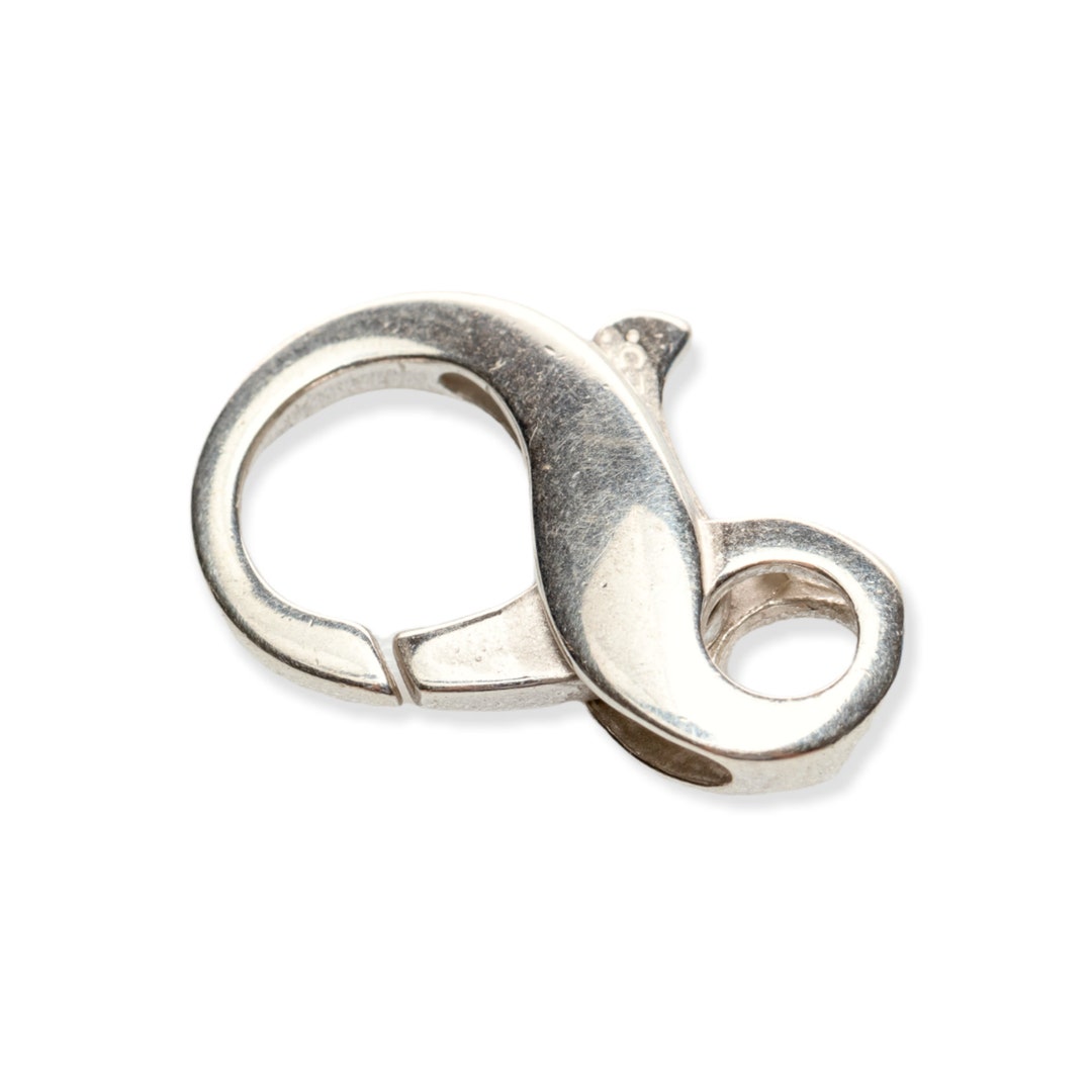 925 Sterling Silver Figure Eight 8 Infinity Lobster Clasp for Necklace ...