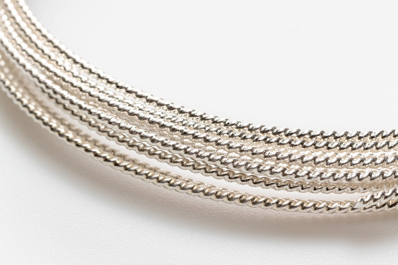 925 Sterling Silver Round Wire Twist Pattern Soft 6 8 10 12 - Etsy