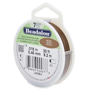Beadalon® 7 Strand Bead Stringing Wire, Bronze Choose Size and Length ...