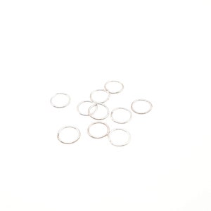 935 Argentium Silver Open Jump Rings Round 22 Gauge Inside Dimension 1. ...