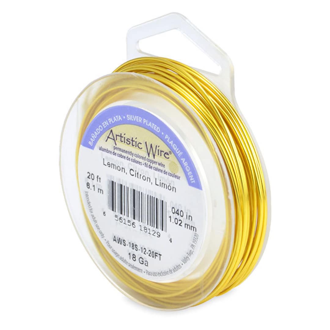 Lemon Silver Plated Copper Craft Wire: Tarnish Resistant, 18-24 Gauge ...