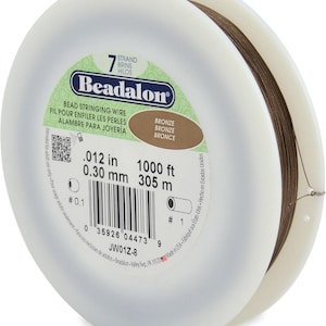 Beadalon® 7 Strand Bead Stringing Wire, Bronze Choose Size and Length ...