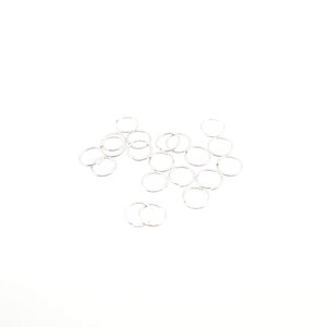 935 Argentium Silver Open Jump Rings Round 22 Gauge Inside Dimension 1. ...