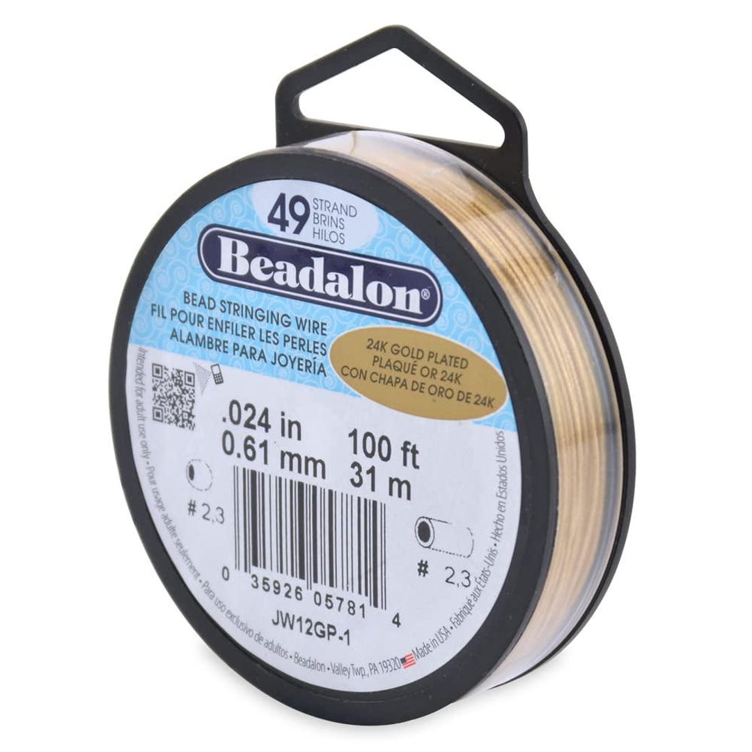 Beadalon 49 Strand Gold Plated Bead Stringing Wire - Etsy