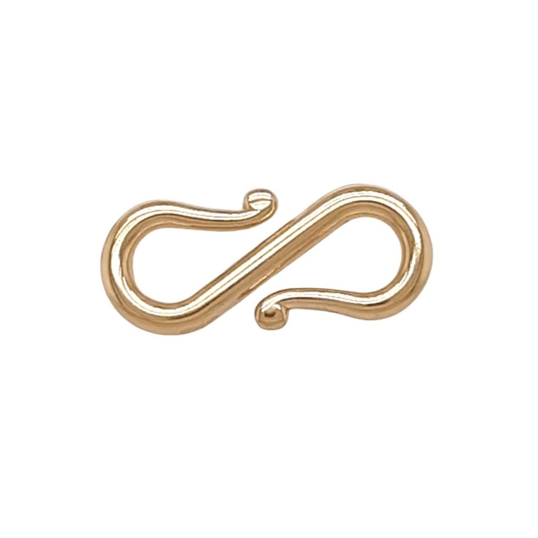 14K Solid Yellow Gold S-hook Clasp Made in USA - Etsy