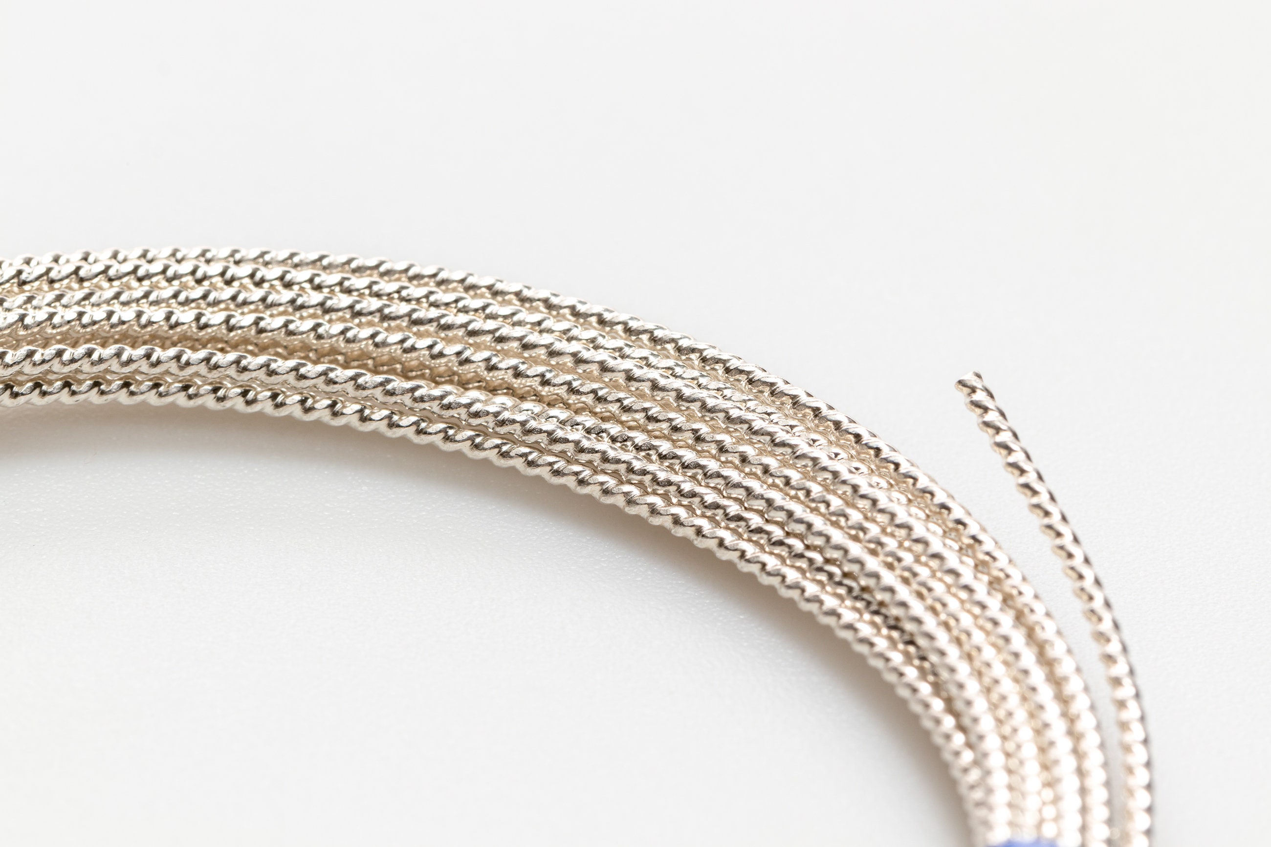 925 Sterling Silver Round Wire Twist Pattern Soft 6 8 10 12 - Etsy