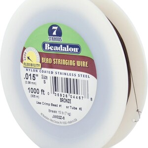 Beadalon® 7 Strand Bead Stringing Wire, Bronze Choose Size and Length ...