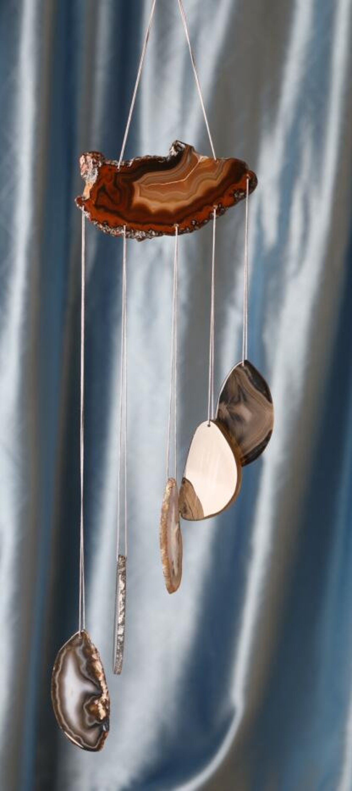 Natural Agate Windchime Suncatcher Agate Slice Wind Chimes - Etsy