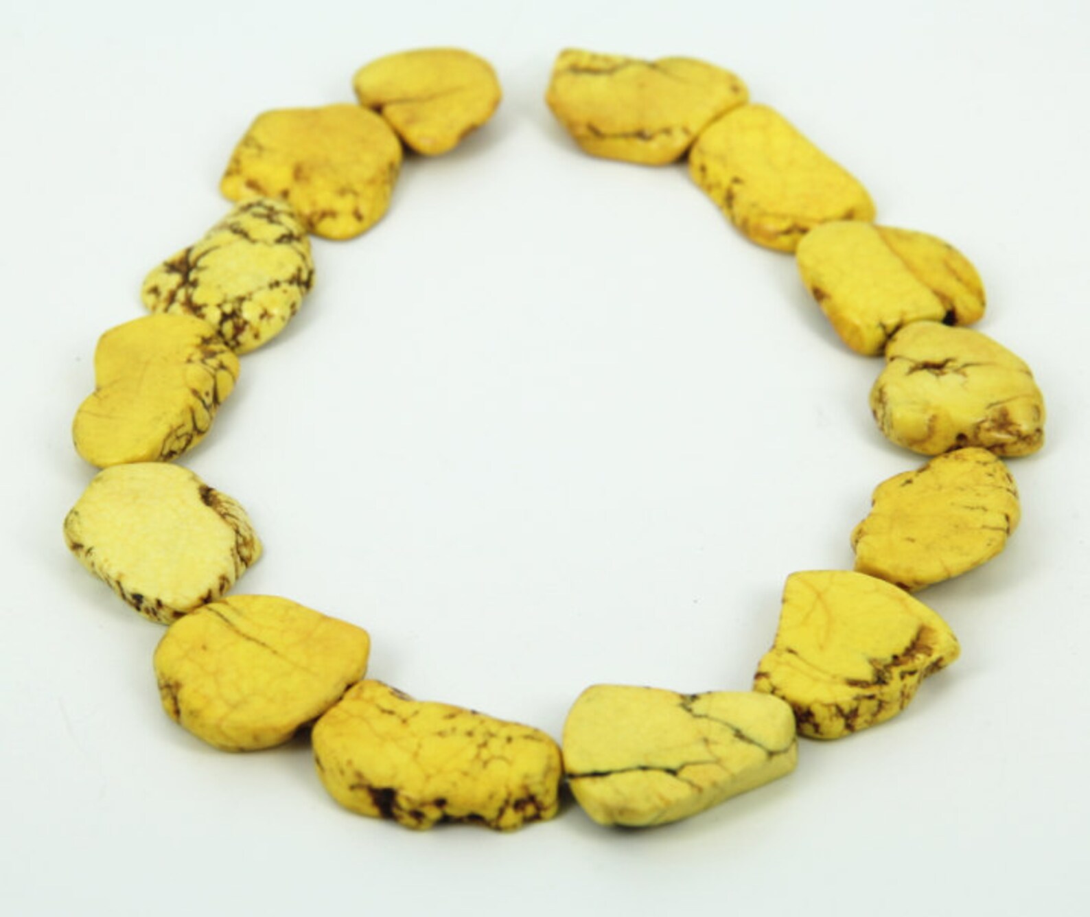 Approx14pcs Strand Bright Yellow Turquoise Slab Charms - Etsy