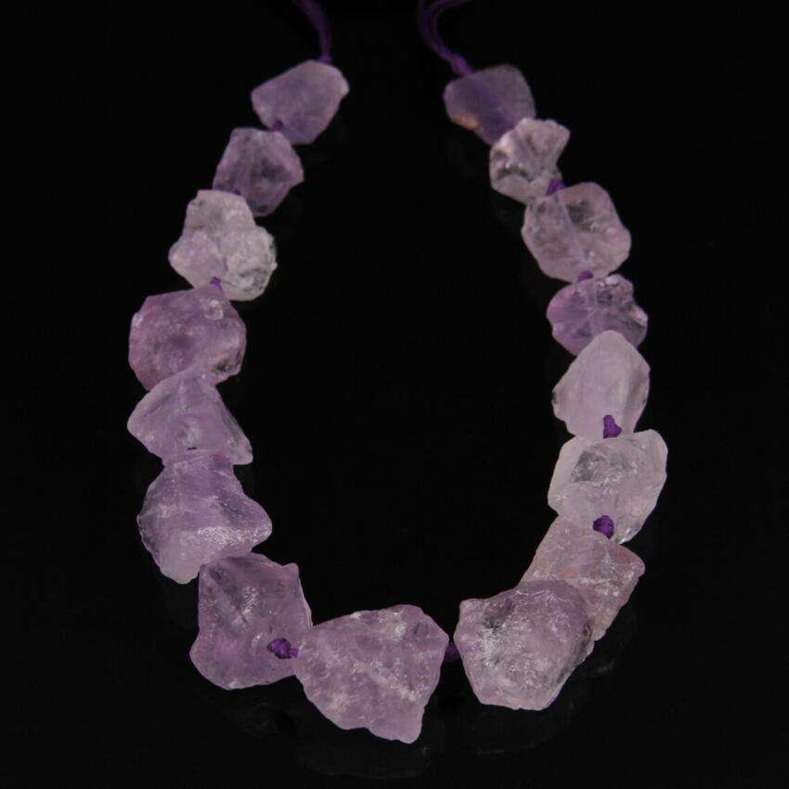 Raw Amethyst Light Purple Quartz Nugget Beads PendantDrilled | Etsy