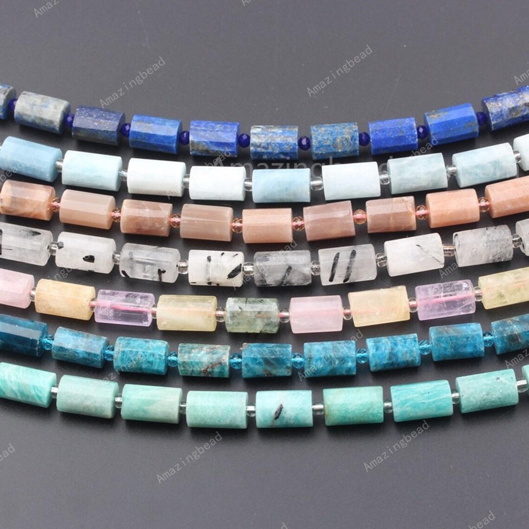 Barrel Cylinder Beads,tube Beads Gemstone Crystal Beads Full Strand ...