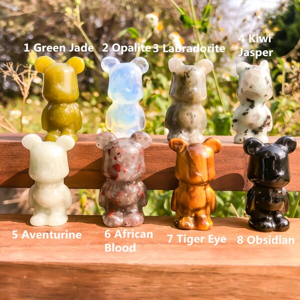 Crystal Carved Bear - Etsy