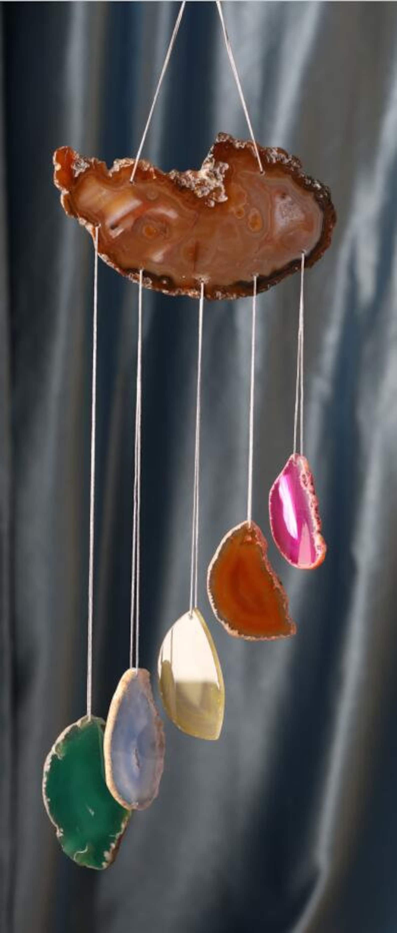 Colourful Agate Windchime Healing Agate Slice Wind Chimes - Etsy