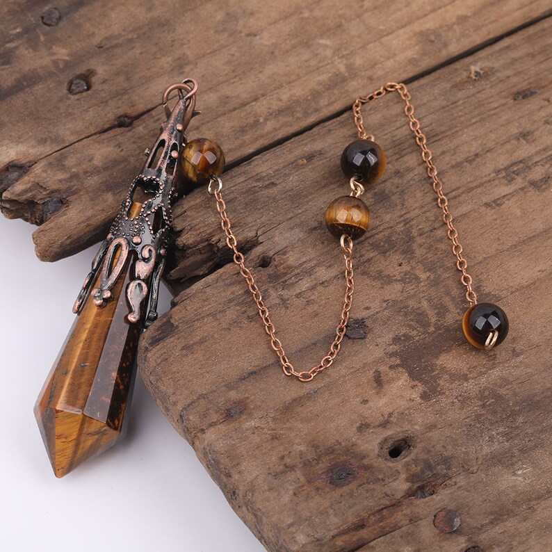 7.5inch Long Chain Pendulum Jewelryantique Brass Caps Faceted - Etsy