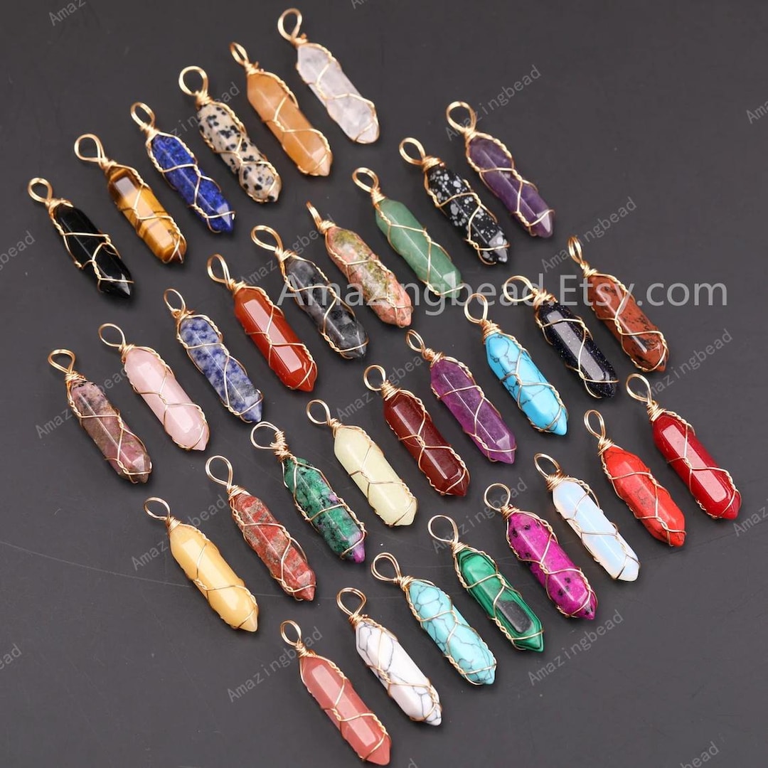Crystal Point Wire Wrapped Pendant,crystal Point Necklace,rose Quartz ...