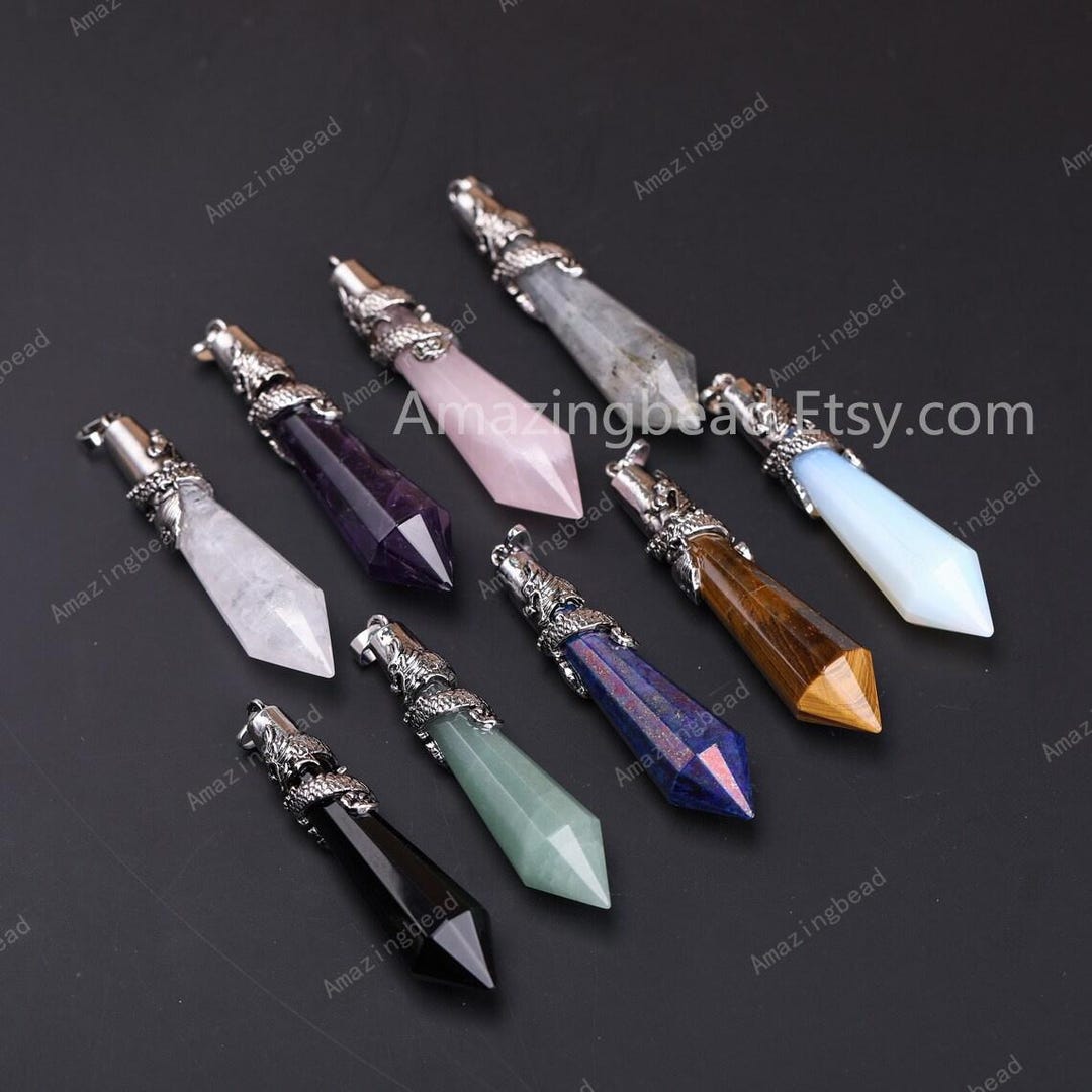 Boho Style Point Pendulum Pendant,crystal Point Pendant,faceted ...