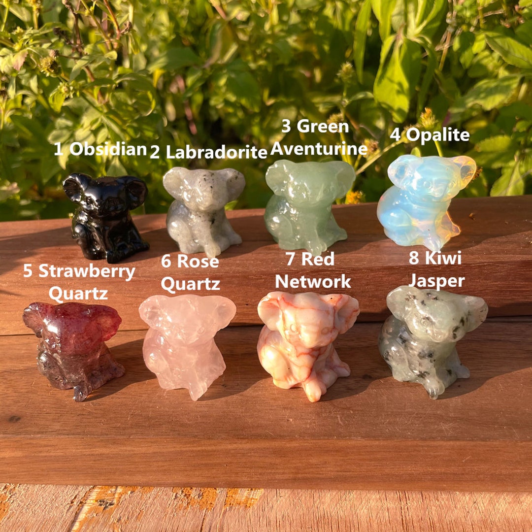 1.2inches 25 Kind Stone Crystal Koala Home Deocr for Chrild Gifts ...