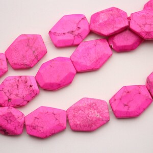 Rose Red Turquoise Slab Slice Loose Beads,full Strand,faceted Smooth ...