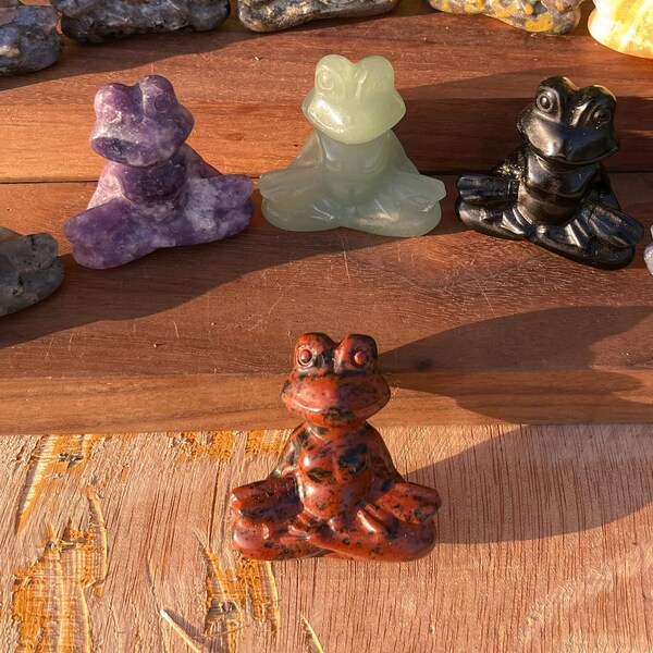 Stone Frog Figurine - Etsy